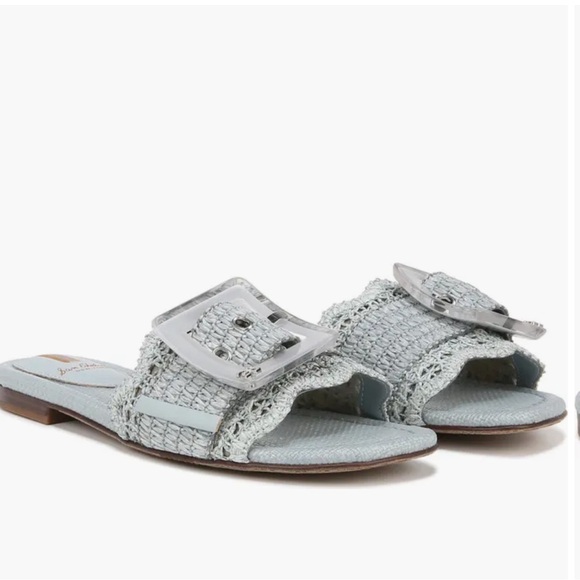 Sam Edelman | Shoes | Nwt Sam Edelman Bambi Raffia Buckle Slide Sandal ...